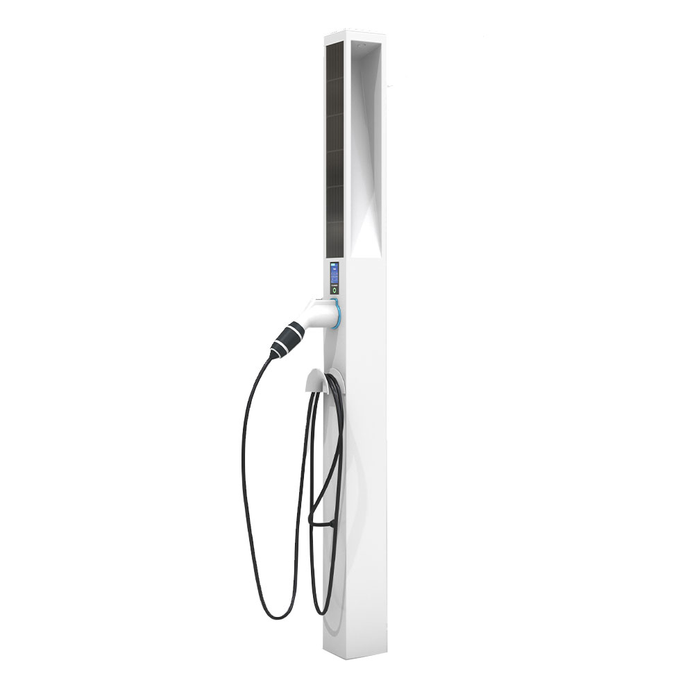 Solar EV Charger Post with Hybrid Technology